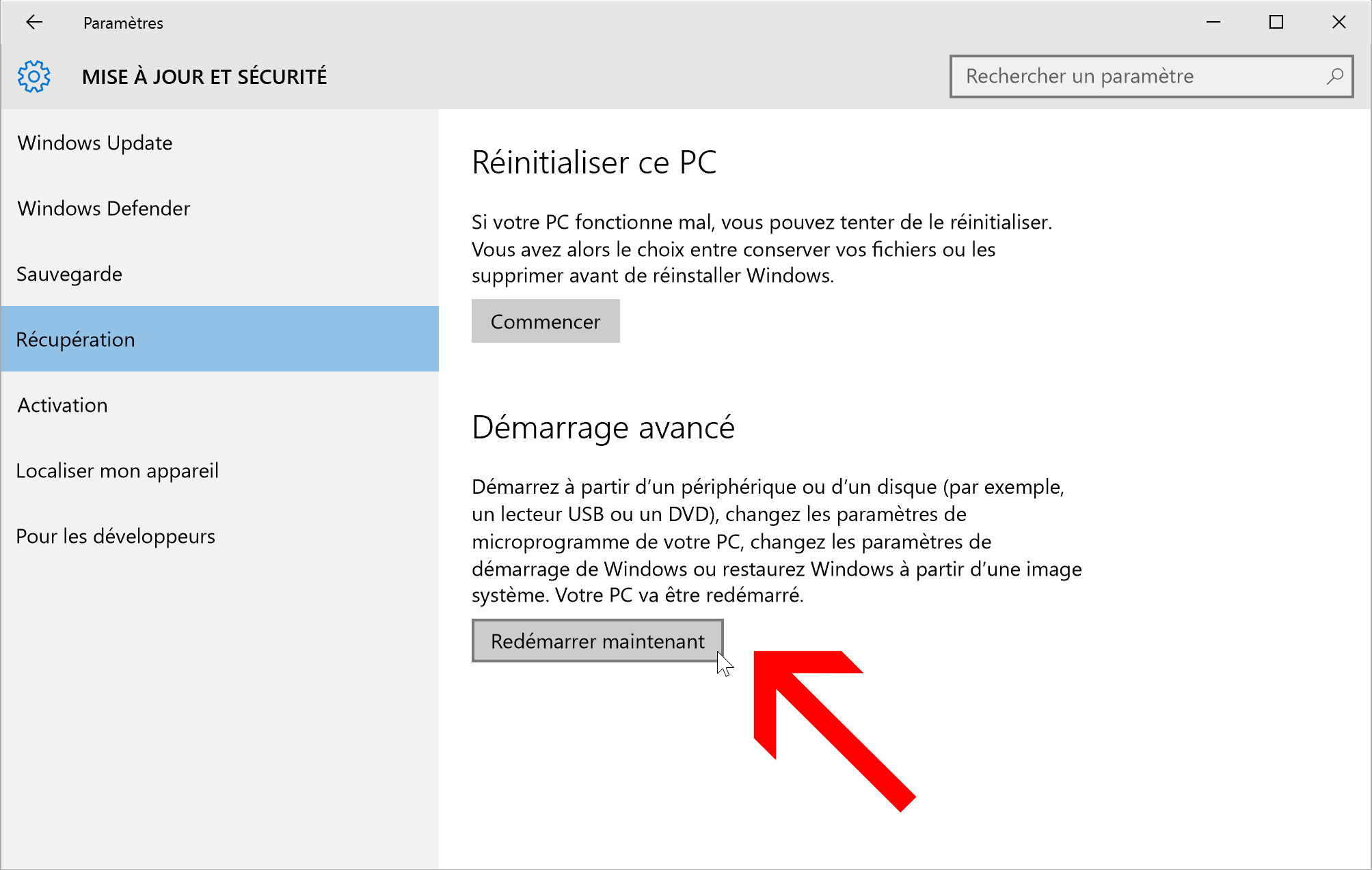 Mode sans échec depuis Windows 10 • Special IT