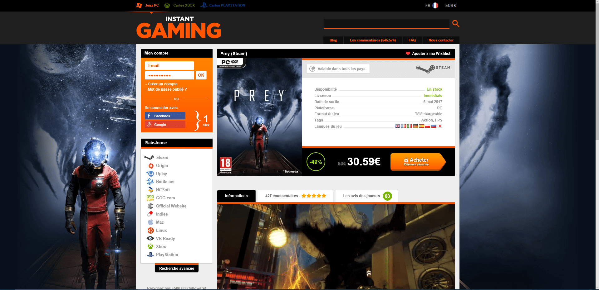 Instant Gaming: le bon plan du mois • Special IT